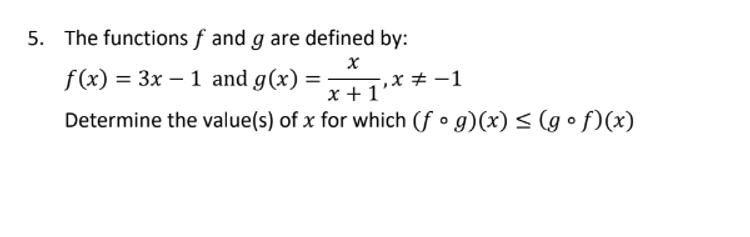 Solved The functions f ﻿and g ﻿are defined byf(x)=3x-1 ﻿and | Chegg.com