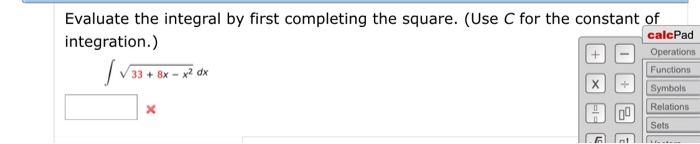 Solved Evaluate the integral by first completing the square. | Chegg.com