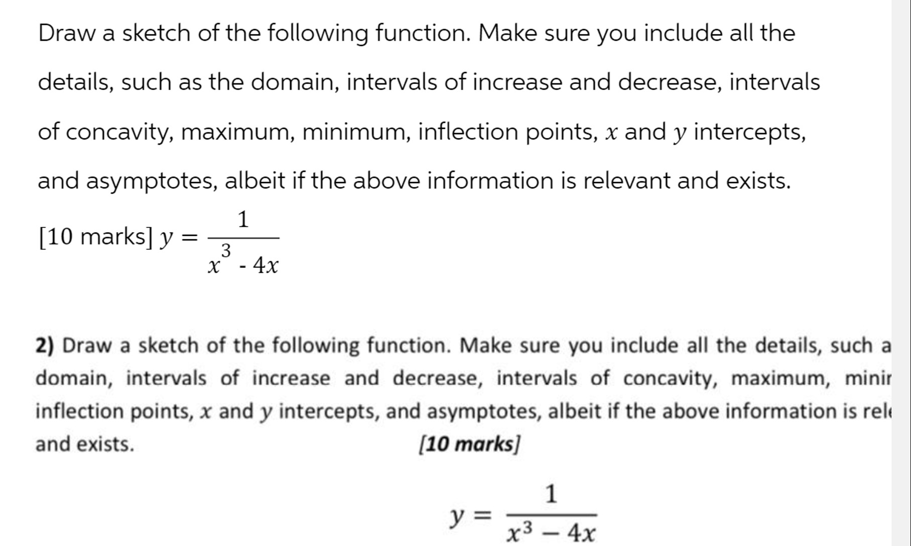 Solved Draw a sketch of the following function. Make sure | Chegg.com