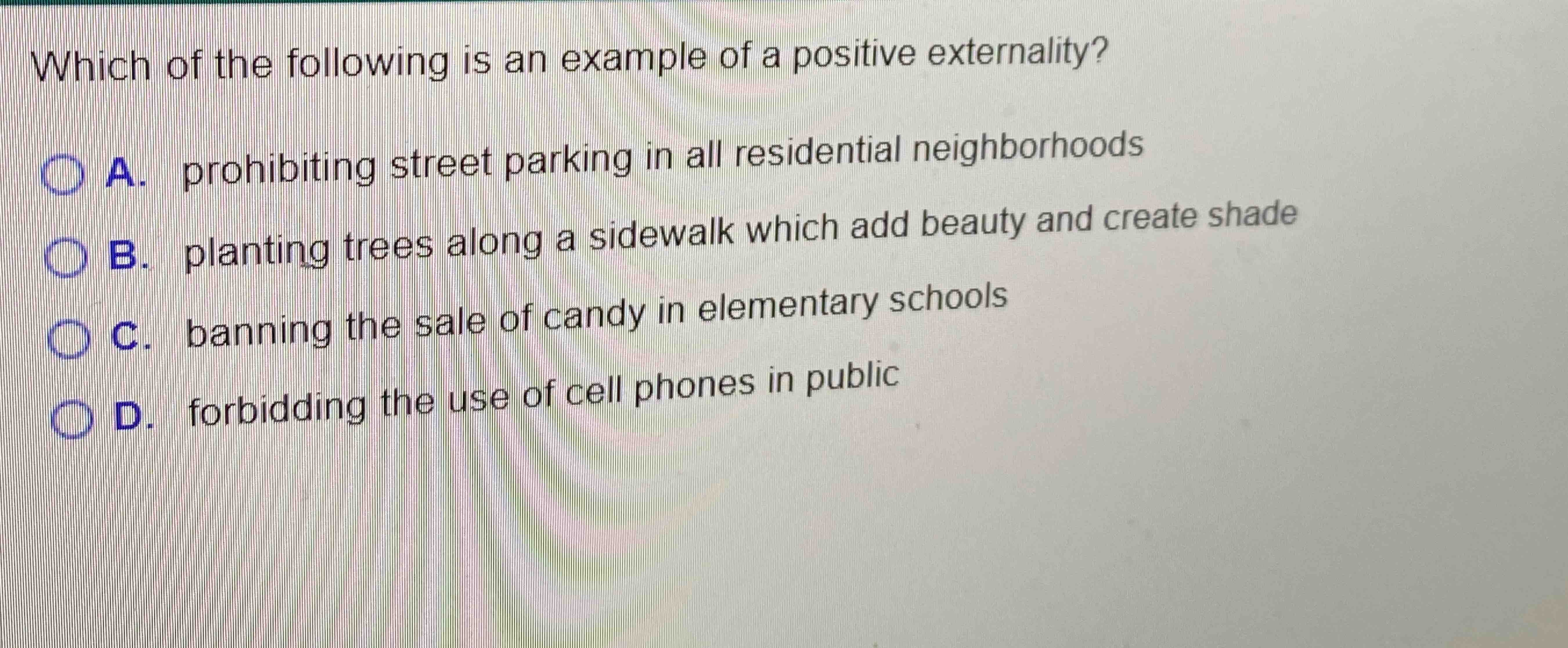 Solved Which of the following is an example of a positive | Chegg.com