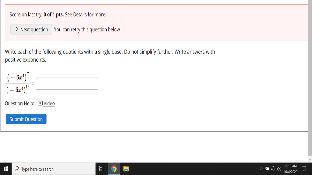 Solved Write each of the following quotients with a single | Chegg.com