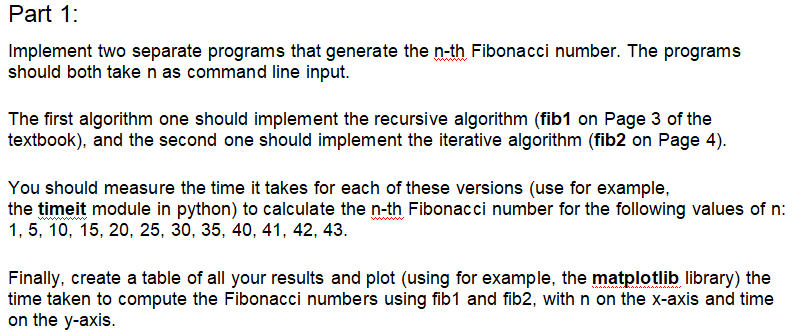 Solved Part 1 Implement two separate programs that generate | Chegg.com
