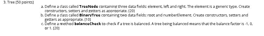 Solved 3. Tree (50 points) a. Define a class called TreeNode | Chegg.com
