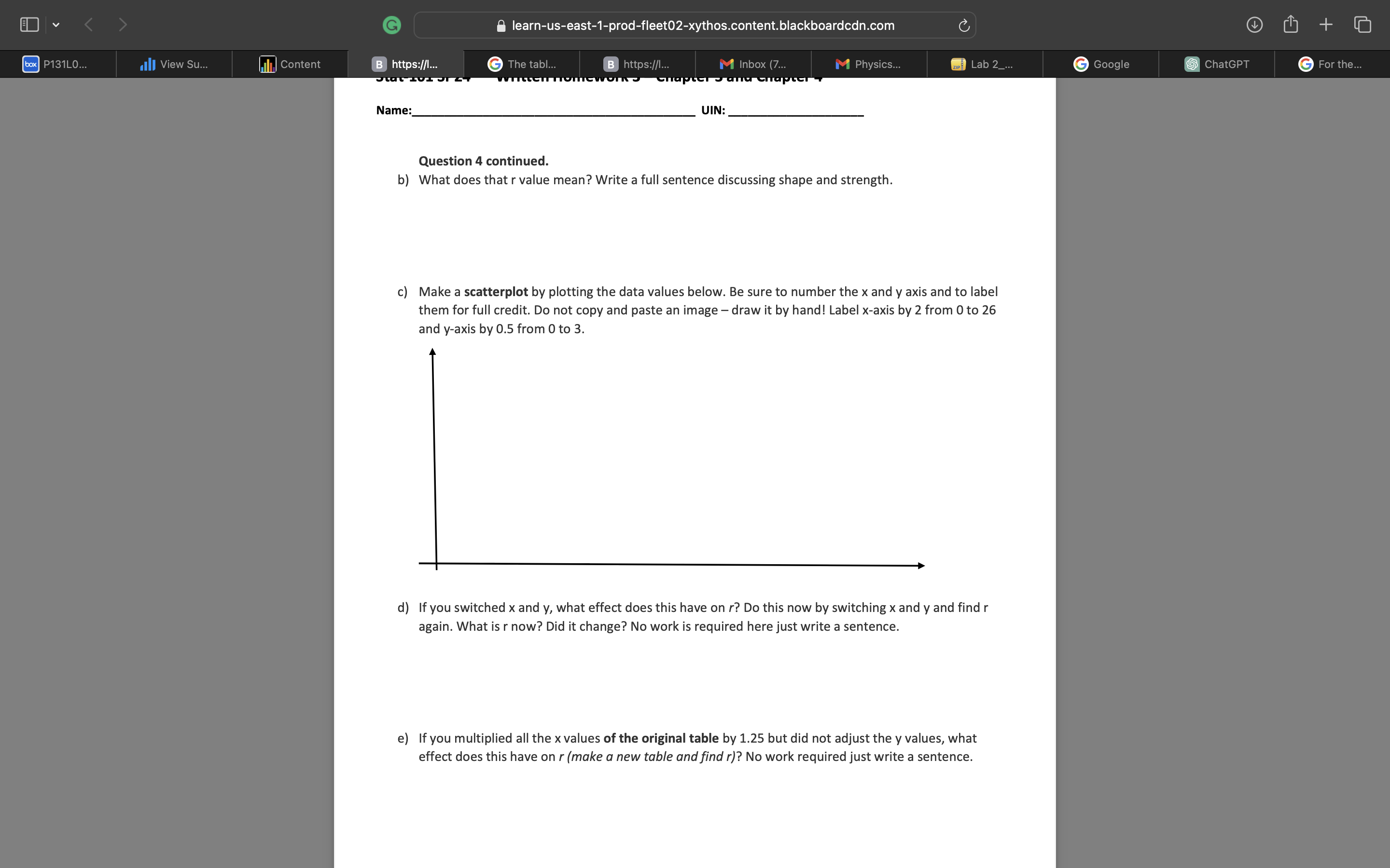 Solved Stat 101 Sp24 Written Homework 3 Chapter 3 And