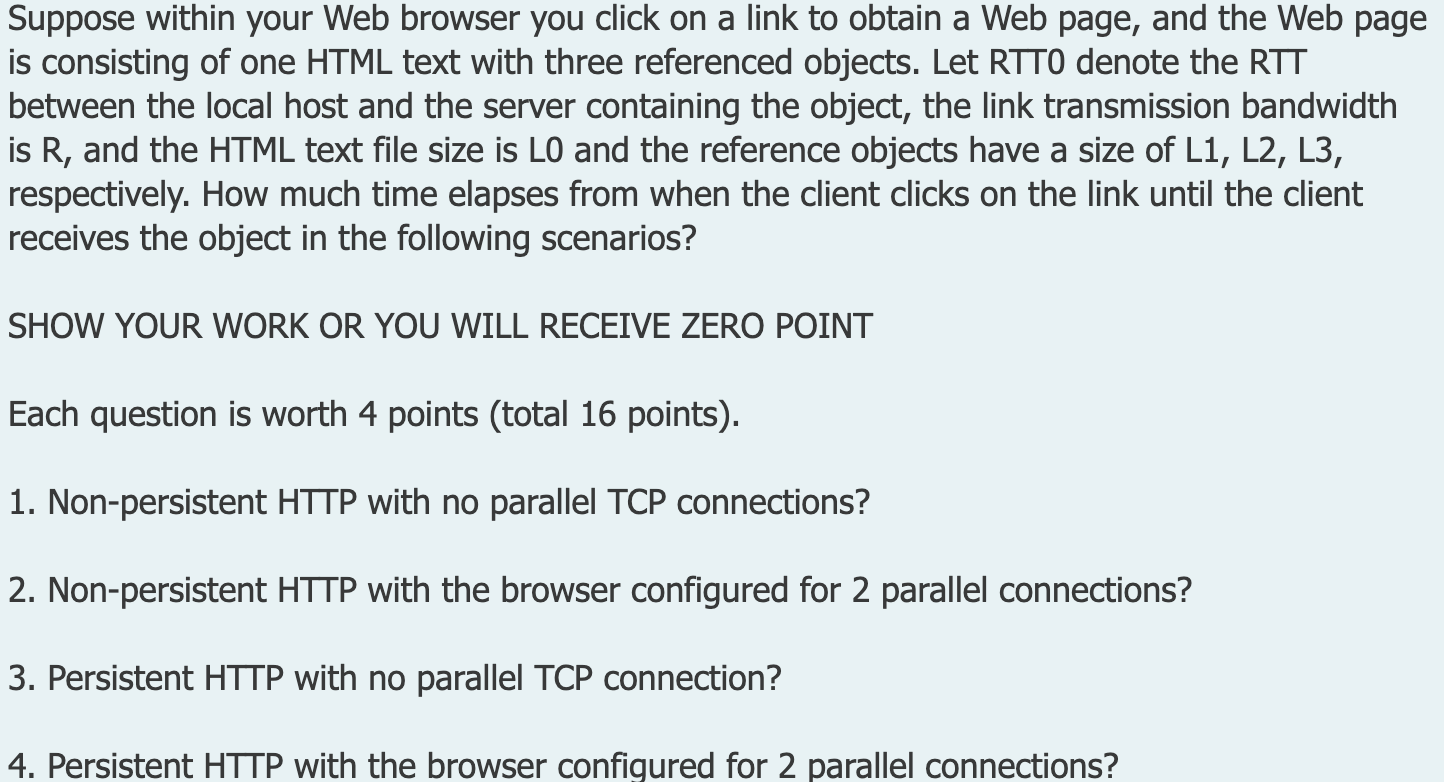Solved a Suppose within your web browser you click on a link | Chegg.com