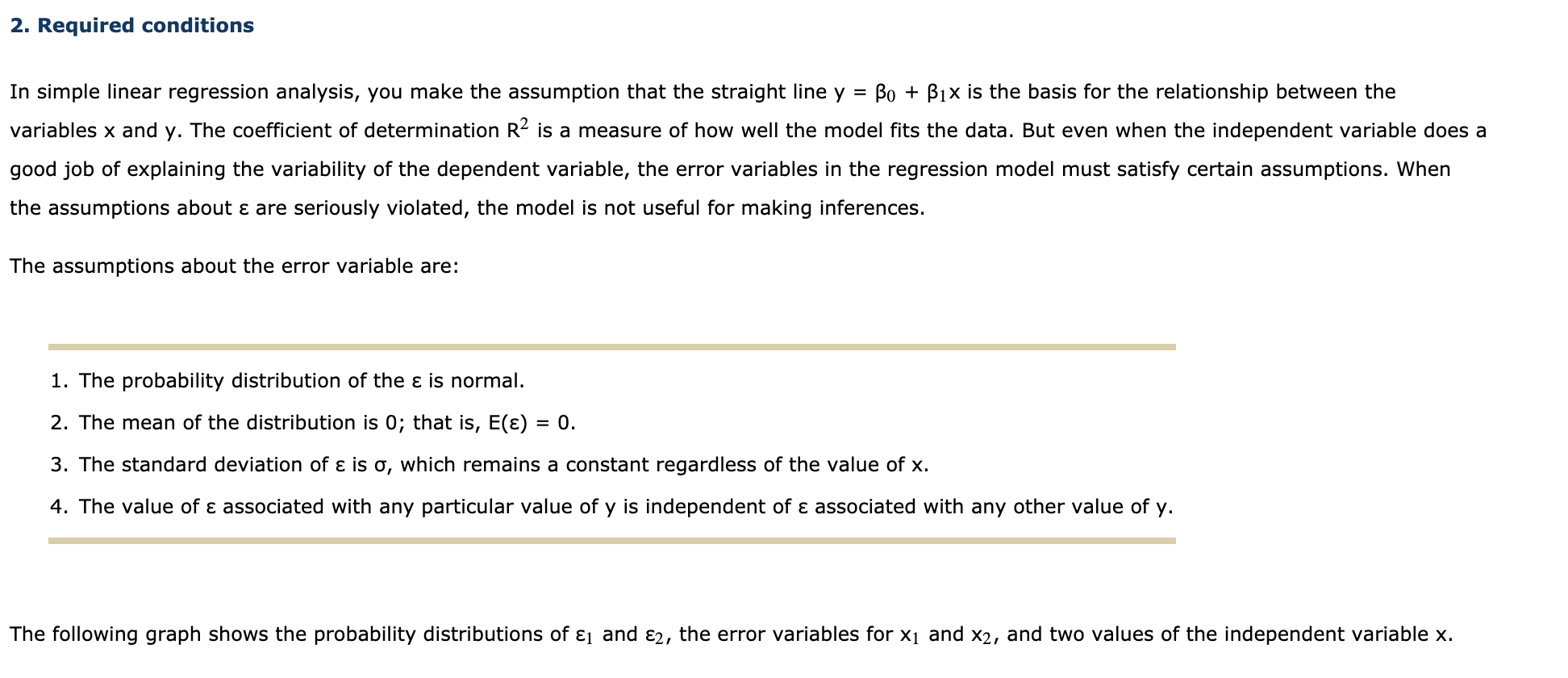 Solved 2. Required conditions In simple linear regression | Chegg.com