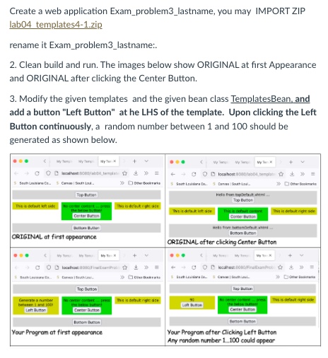 Solved Create a web application Exam_problem3_lastname, you | Chegg.com
