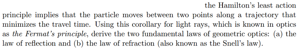 Solved the Hamilton's least action principle implies that | Chegg.com