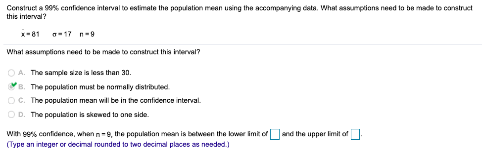 Solved Construct a 99% confidence interval to estimate the | Chegg.com