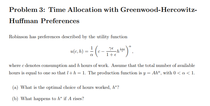 Solved Problem 3: Time Allocation with | Chegg.com