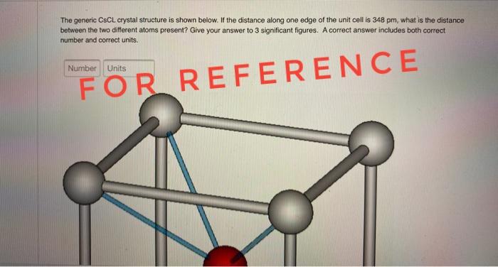 Solved The generic CSCL crystal structure is shown below. If | Chegg.com
