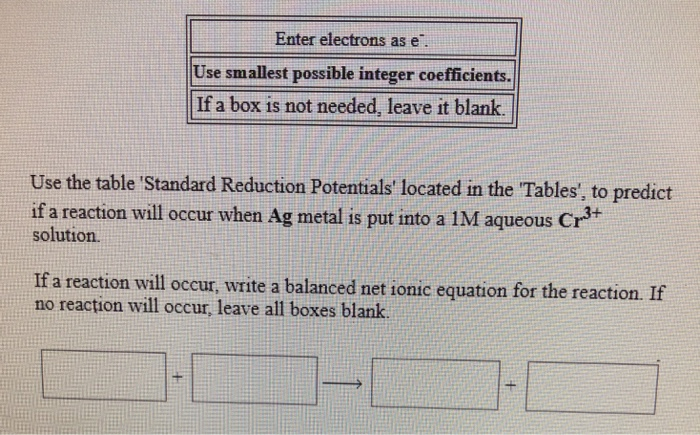 Solved Enter electrons as e Use smallest possible integer | Chegg.com