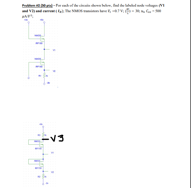 Solved Problem \#ż (30 pts) - For each of' the circuits | Chegg.com