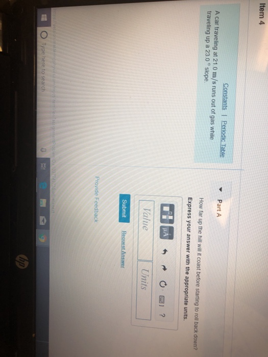 Solved Item 4 Constants 1 Periodic Table Part A A car | Chegg.com