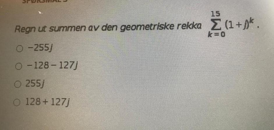 Solved calculate the sum of a geometric row between brackets | Chegg.com
