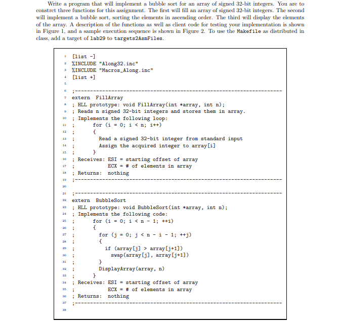 Solved Write a program that will implement a bubble sort for | Chegg.com
