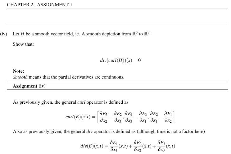 Solved Calculus: Curl and div operators applied to a smooth | Chegg.com