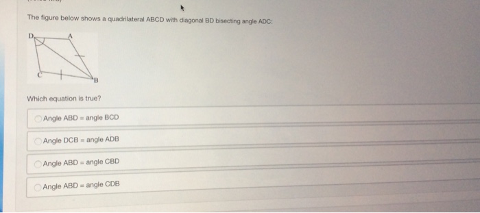 Solved The figure below shows a quadrilateral ABCD with | Chegg.com