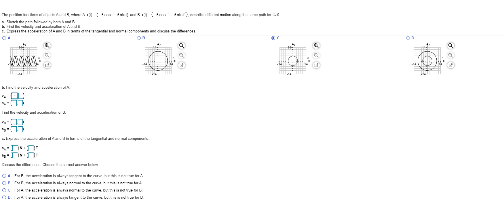 Solved The position functions of objects A and B, where A: | Chegg.com
