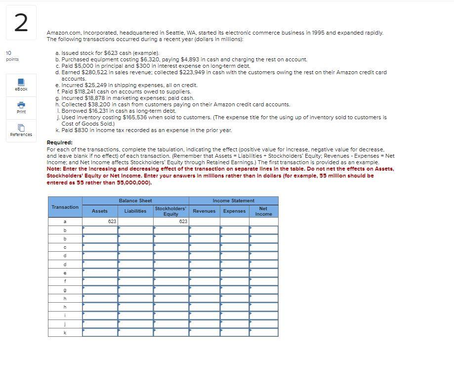 Solved Amazon.com, Incorporated, headquartered in Seattle, | Chegg.com