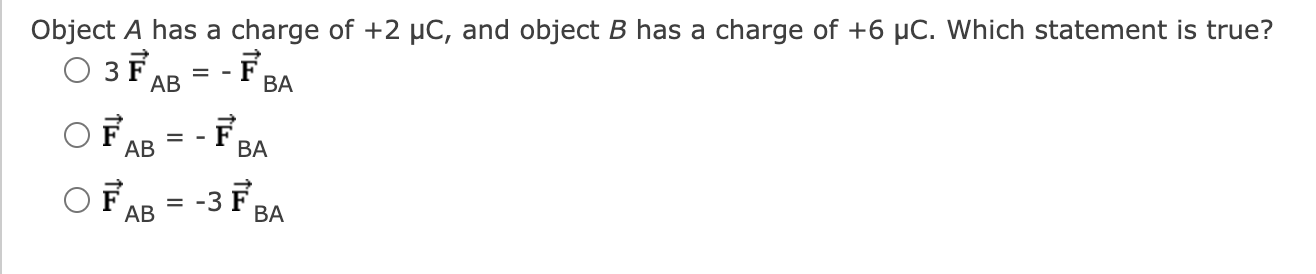 Solved Object \\( A \\) has a charge of \\( +2 \\mu | Chegg.com