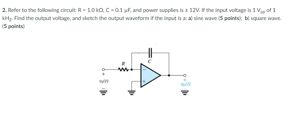 [Solved]: 2. Refer to the following circuit: ( R=1.0 mat