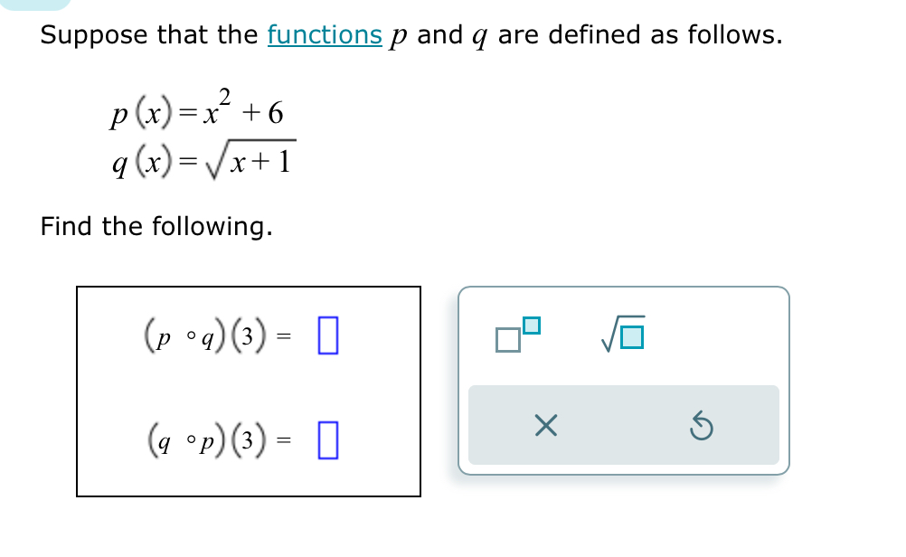 Solved The functions f ﻿and g ﻿are defined as | Chegg.com