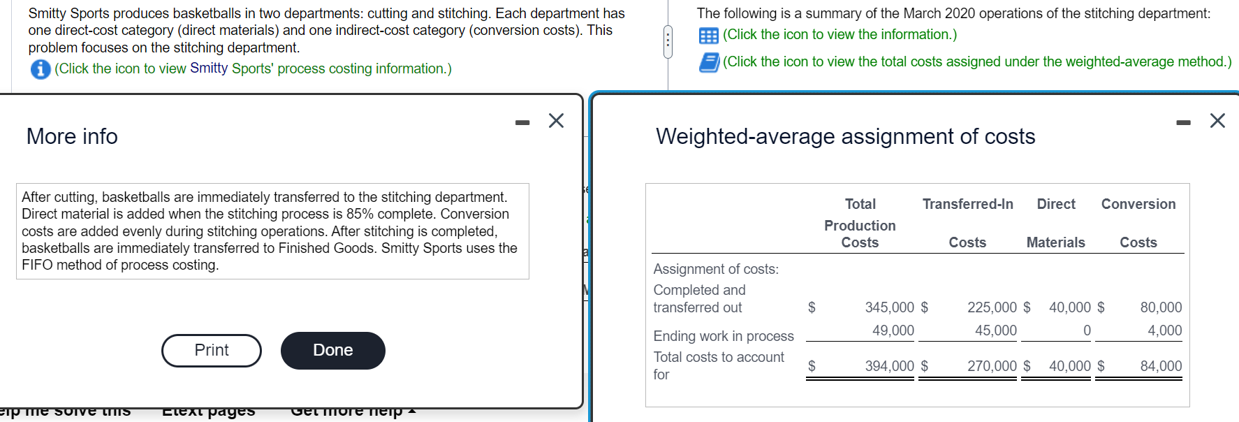 Assign total costs to units completed (and | Chegg.com