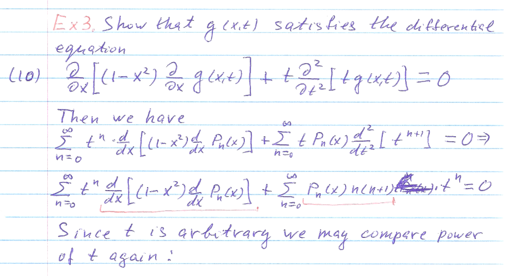 Ex3. Show that g(x,t) satisfies the differenticl | Chegg.com