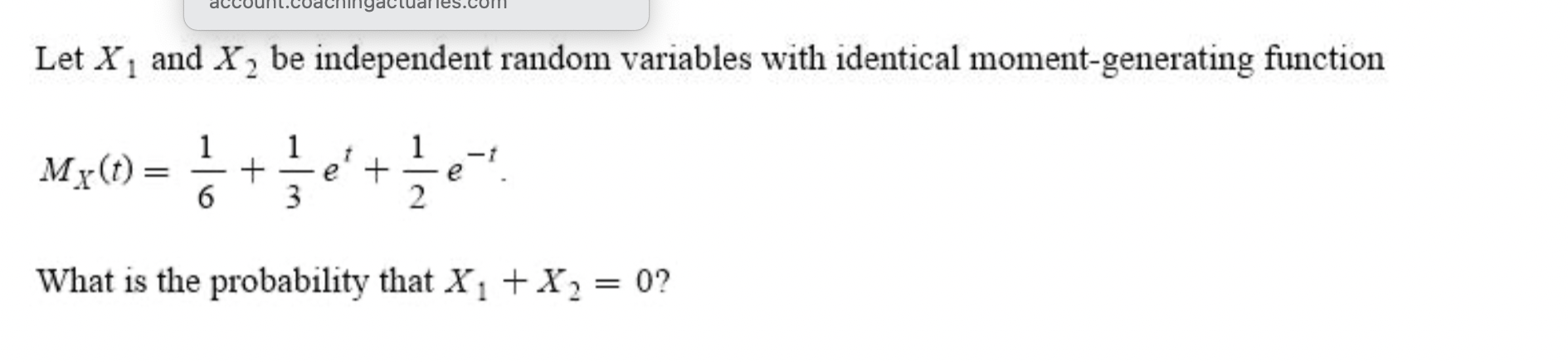 Solved Let X1 and X2 be independent random variables with | Chegg.com
