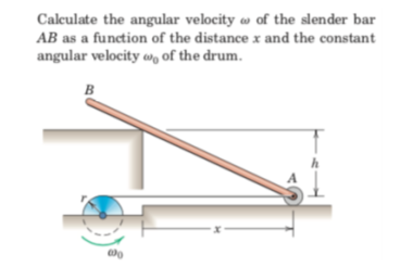 Solved Calculate the angular velocity w of the slender bar | Chegg.com