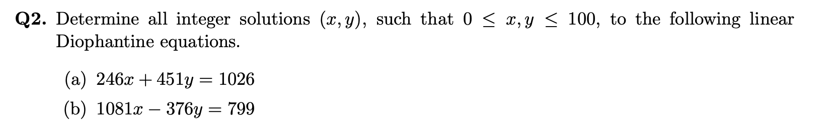 Solved 22. Determine all integer solutions (x,y), such that | Chegg.com