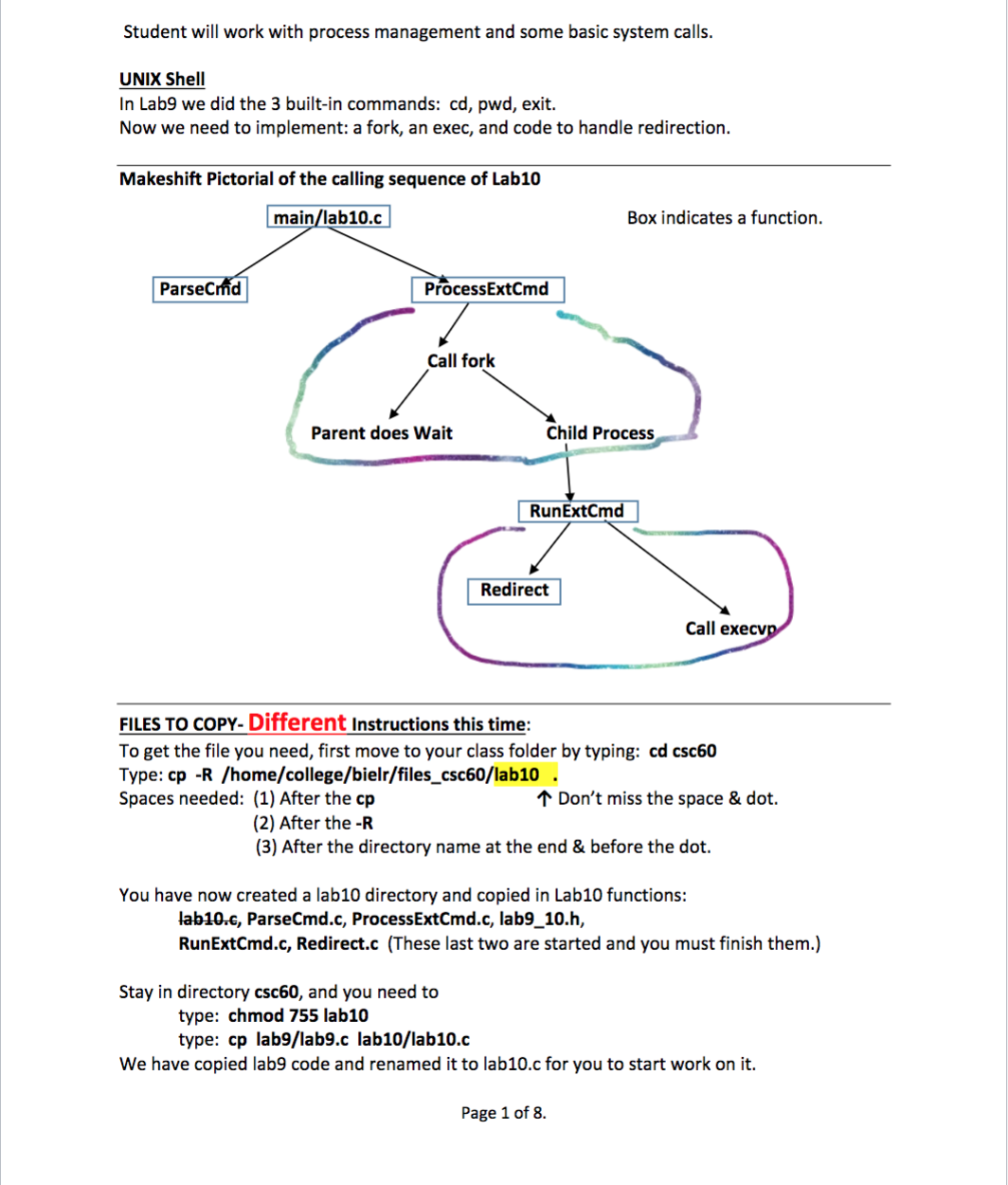 Solved Student will work with process management and some | Chegg.com