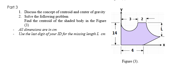 Solved у 32 Part 3 1. Discuss the concept of centroid and | Chegg.com