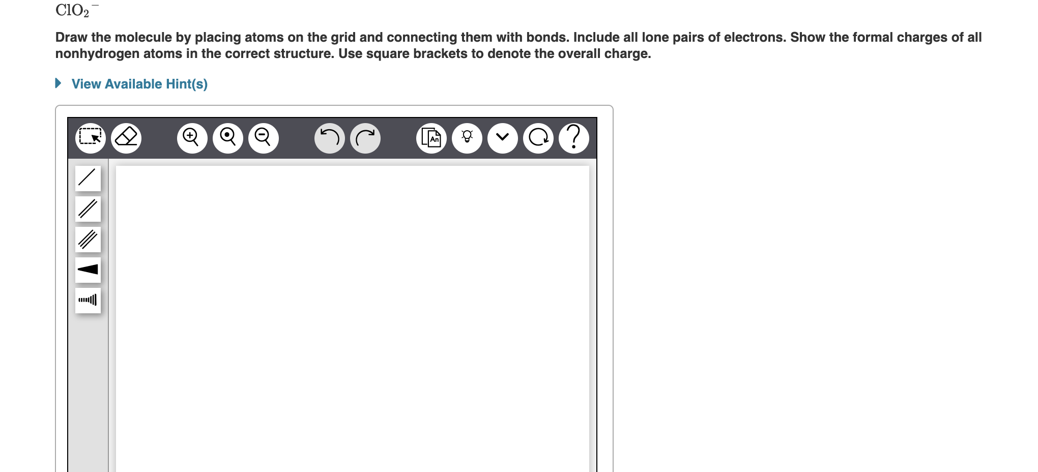 Solved Draw the molecule by placing atoms on the grid and | Chegg.com