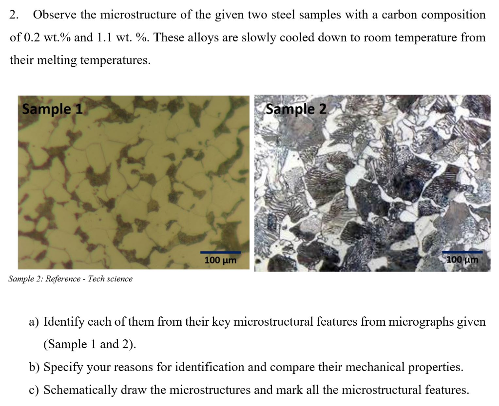 Solved 1. Observe the microstructure of three given cast | Chegg.com