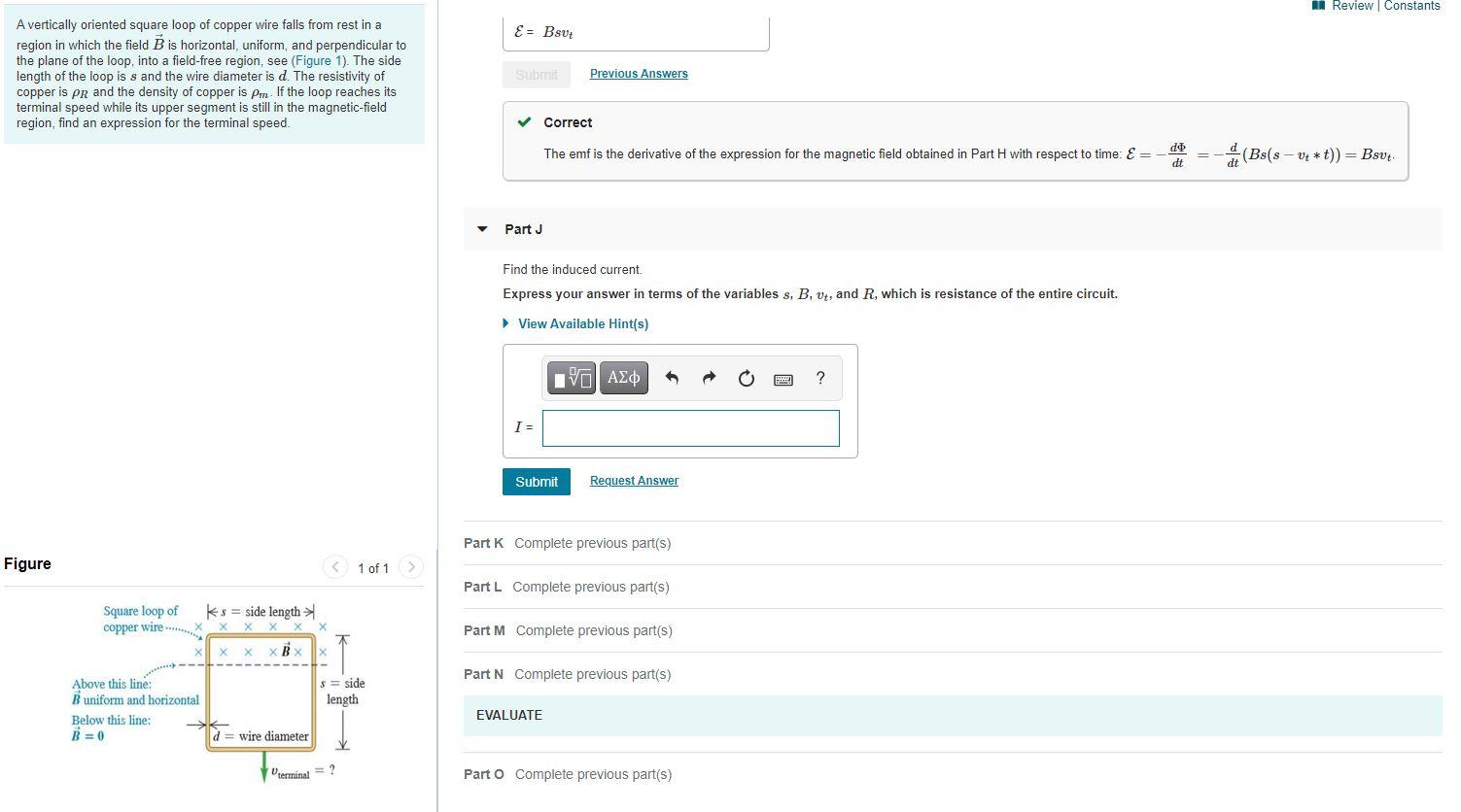 Solved Review Constants E = Bsve A vertically oriented | Chegg.com