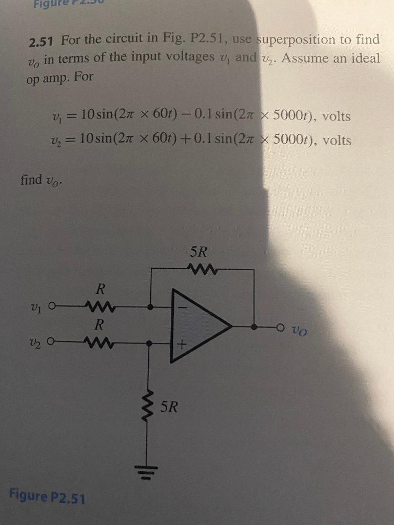 Solved For the given input voltages, find the RMS value of | Chegg.com