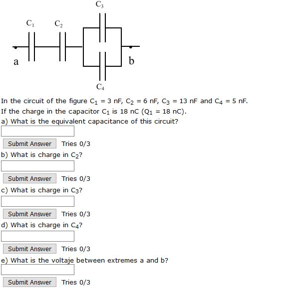 Solved C C In the circuit of the figure C1 = 3 nF, C2 = 6 | Chegg.com