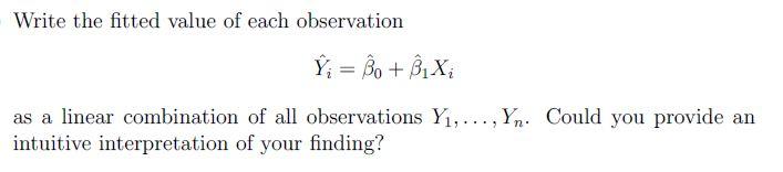 Solved Consider the following simple linear regression model | Chegg.com