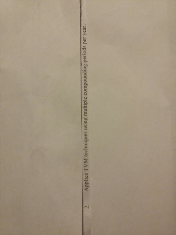 2. Applies TVM techniques using multiple compounding | Chegg.com