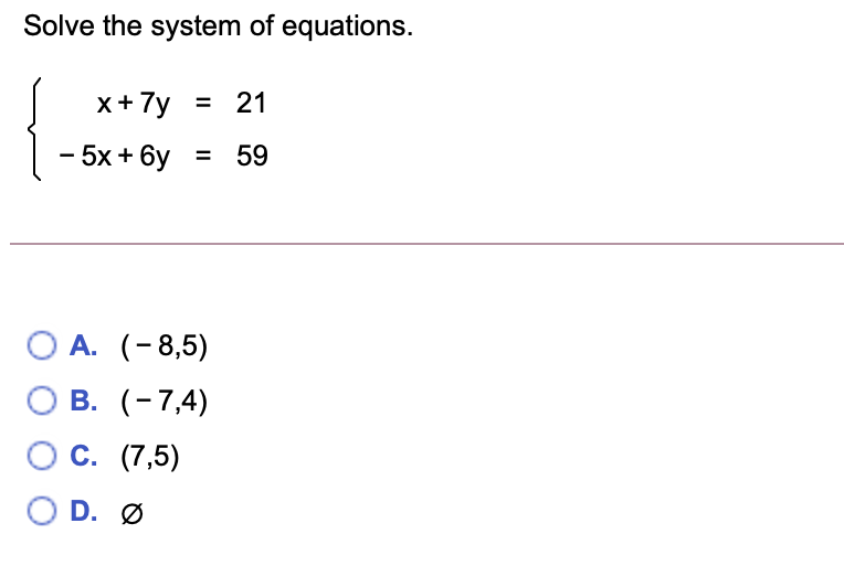 Solved Without graphing, visualize the location of the | Chegg.com