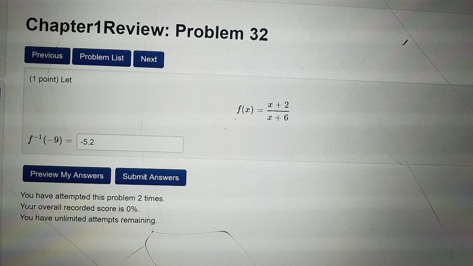 Solved Chapter1 Review: Problem 32 Previous Problem List | Chegg.com