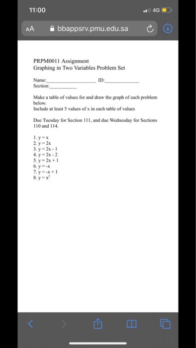 Solved 11:00 4G bbappsrv.pmu.edu.sa AA PRPM0011 Assignment | Chegg.com