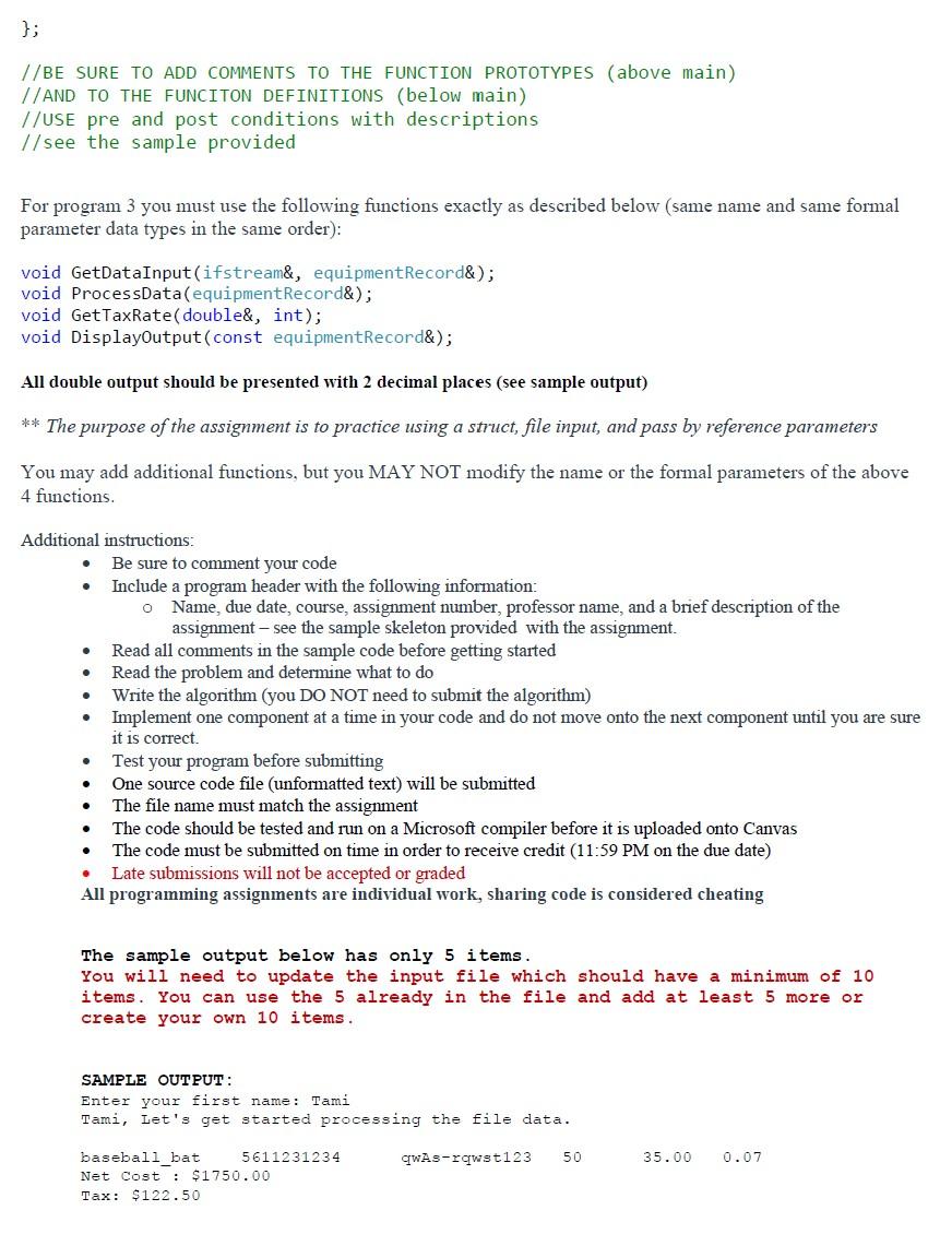 Solved COP 3014-program 3- order calculator with struct and | Chegg.com
