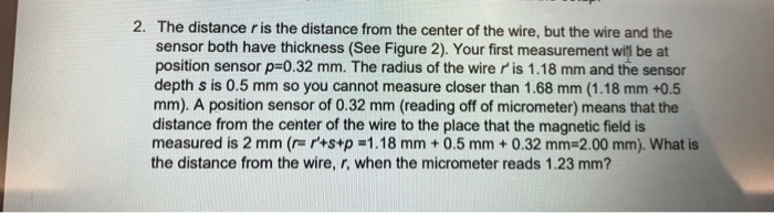 Solved 2. The distance r is the distance from the center of | Chegg.com