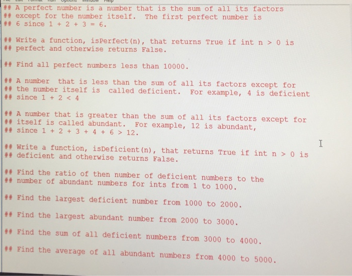 Solved A perfect number is a number that is the sum of all | Chegg.com