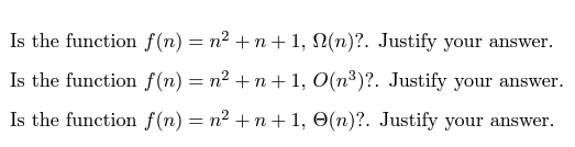 Solved Is The Function F N N2 N 1 Ω N ﻿justify Your