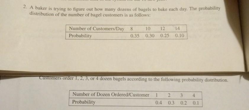 Solved 2. A baker is trying to figure out how many dozens of | Chegg.com