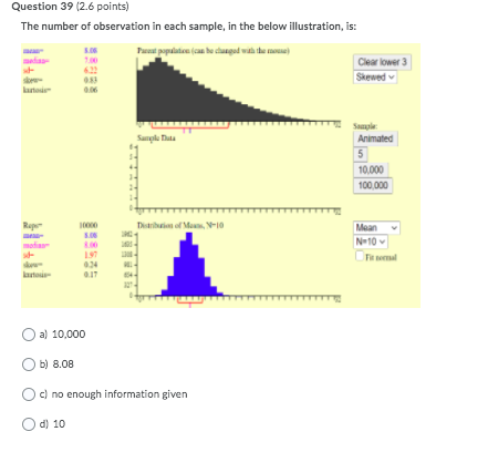 Solved Question 39 (2.6 points) The number of observation in | Chegg.com